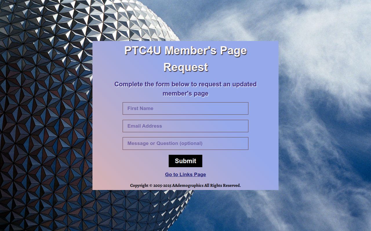 PTC4U Member's Page Request
